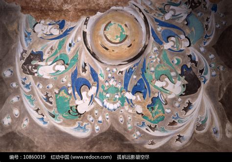 麦积山石窟第76窟北魏藻井供养飞天高清图片下载 红动中国