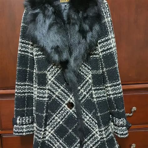 Egoist Coat 에고이스트코트여성폭스퍼코트여성코트여성체크코트여성모직코트 On Bunjang With Safe
