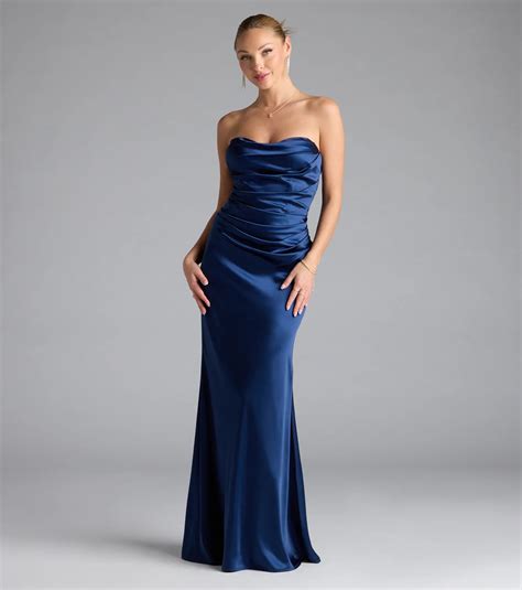 Navy Blue Semi Formal Dresses And Windsor