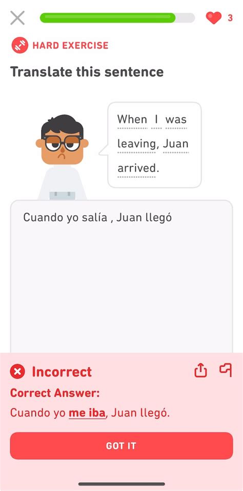[spanish] why is my answer wrong r duolingo