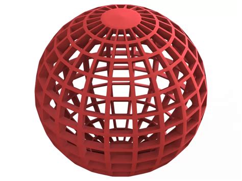 Wireframe Shape Globe Grid Sphere 3d Printing Model Threeding