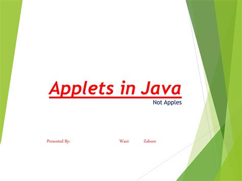 Applets In Java Pptx Programming Languages Computing