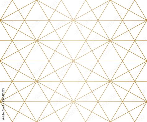 Golden Lines Pattern Vector Geometric Seamless Texture With Delicate