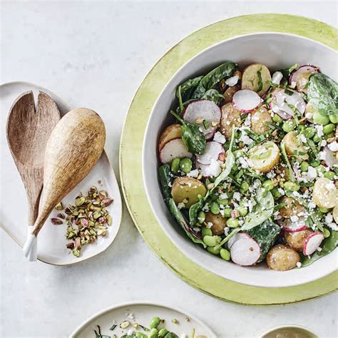 Recette De Salade Tiède De Pommes De Terre Aux édamames Et Au Féta