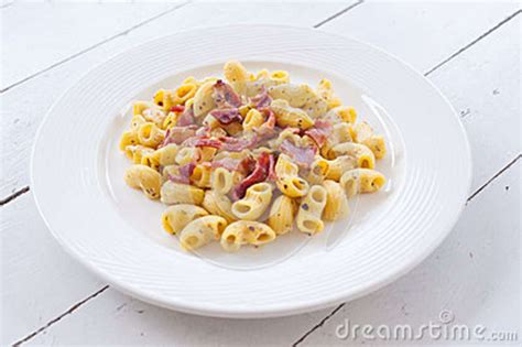 Cheese Bacon Pasta Macaroni Stock Image Image Of Cooking Sauce 41937135