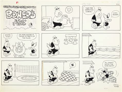 Addison Mort Walker Boners Ark 1972 Original Comic Arts Finarte Casa Daste