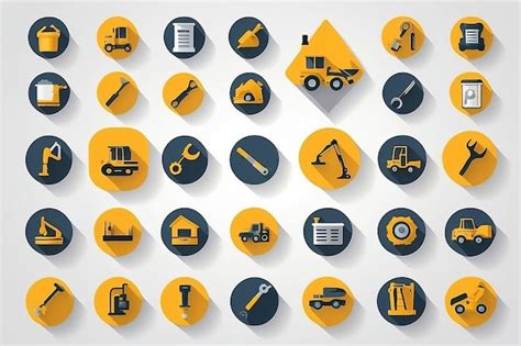 Premium Photo Construction Icons