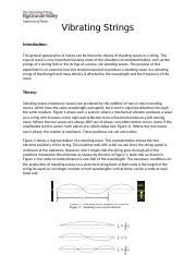 Exploring Standing Waves In Vibrating Strings Course Hero
