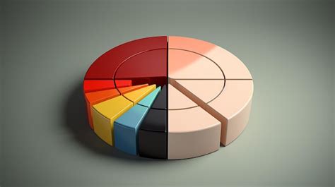 3d Pie Chart Rendering Premium Ai Generated Image