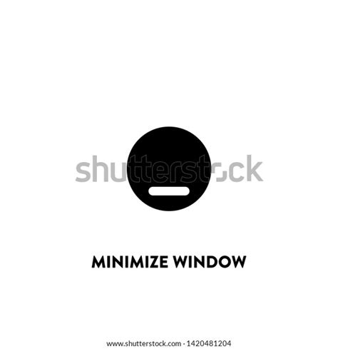 Minimize Window Icon Vector Minimize Window Stock Vector Royalty Free 1420481204 Shutterstock