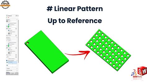 Solidworks Linear Pattern How To Use Up To Reference Option Youtube