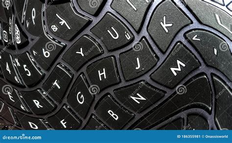 Black Computer Keyboard Abstract Background Stock Illustration