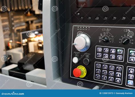 Control Panel Of Modern CNC Machine Stock Image Image Of Closeup Digital