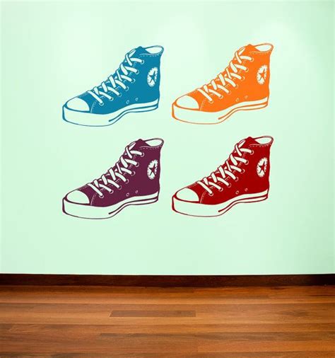 Colorful Basketball Shoes Wall Decal