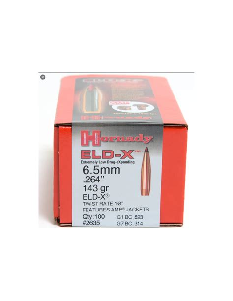Balle Hornady 65 143 Gr Eld X 2635 Armurerie De La Bourse