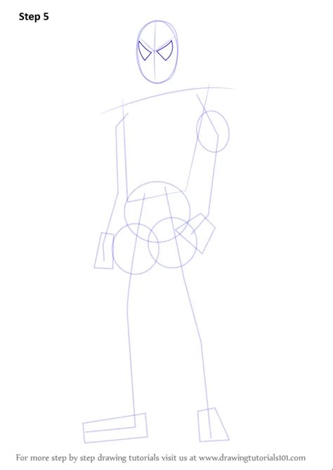 How To Draw Spiderman Standing Spiderman Step By Step