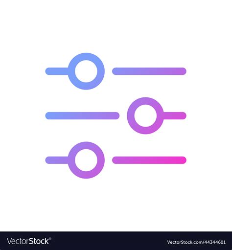 filters button pixel perfect gradient linear ui vector image