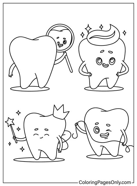 20 Tooth Coloring Pages Free Printable Pdf And Online Coloring