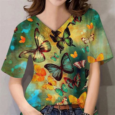 Letnie Koszulki Damskie 3d Druku T Shirty Luźne 13354649829 Allegro pl