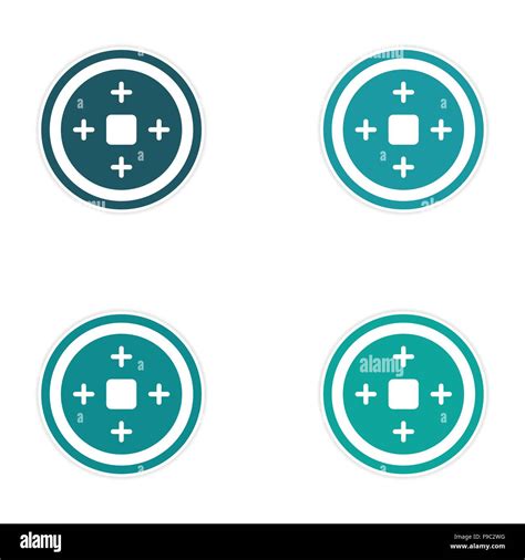 Sticker Assembly Chinese Coins Stock Vector Image Art Alamy