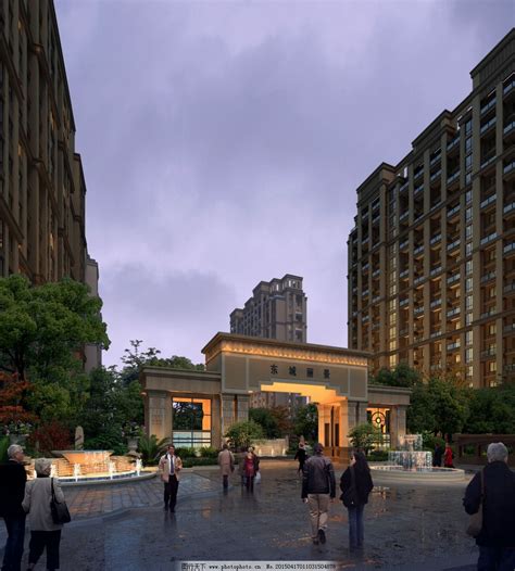 住宅小区大门 建筑设计 装饰素材 图行天下图库