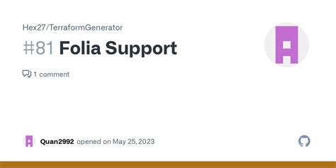 folia support · issue 81 · hex27 terraformgenerator · github