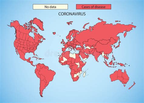 Mappa Di Diffusione Del Coronavirus Disegno Vettoriale Illustrazione