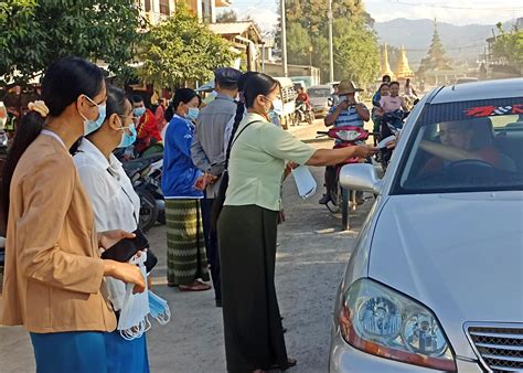 မိုင်းရယ်မြို့၌ ဌာနဆိုင်ရာများစုပေါင်း၍ ပါးစပ်နှင့်နှာခေါင်းစည်းများ