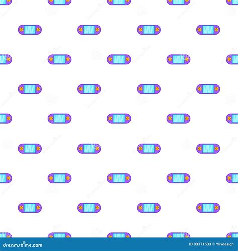 Portable Video Game Console Pattern Cartoon Style Stock Vector Illustration Of Cartoon