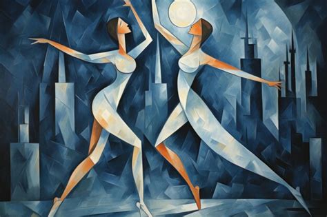 Premium Ai Image Graceful Moonlit Dancers Moving In Perfect Synchrony
