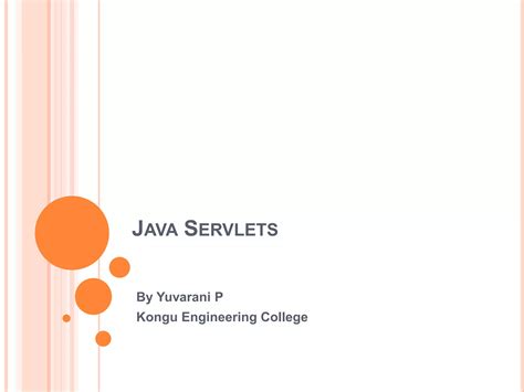 Java Servlets Ppt
