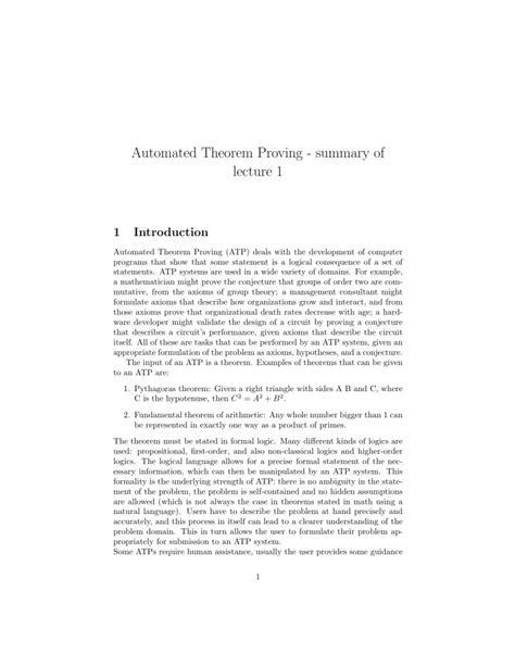 Automated Theorem Proving