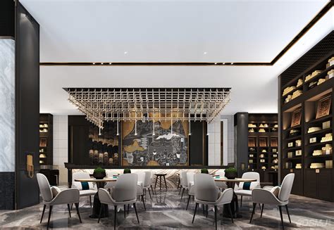 新中式酒店大堂吧 3D模型 模匠网 3D模型下载 免费模型下载 国外模型下载