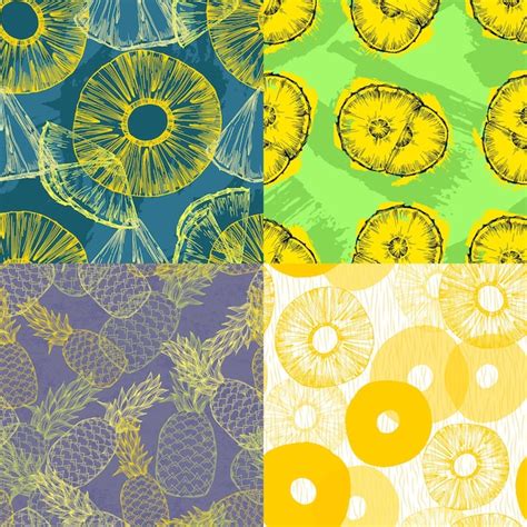 Premium Vector Pineapple Seamless Pattern