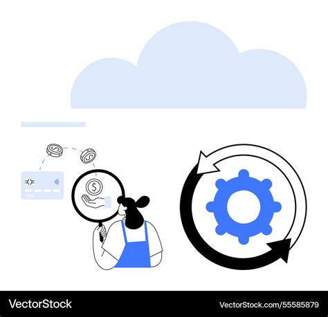 Businesswoman Analyzing Financial Data Royalty Free Vector