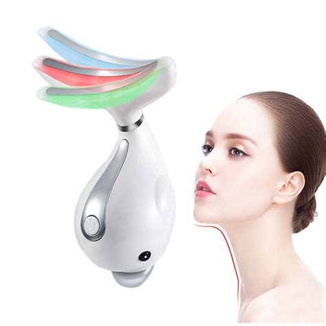 3 Colors Led Photon Therapy Neck Massager Face Lif Vicedeal
