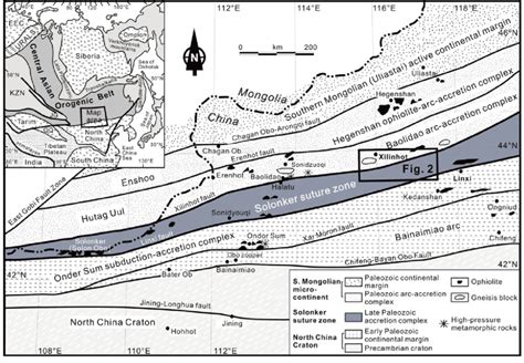 Tectonic Map Of Central Inner Mongolia Showing Its Structures And Download Scientific Diagram