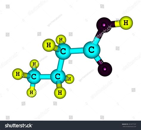 Butyric Butanoic Acid Carboxylic Acid Structural Stock Illustration Shutterstock