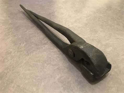 Outil Ancien De Forgeron Pince De Forge Fer Forgé Objet Ancien 42 Cm