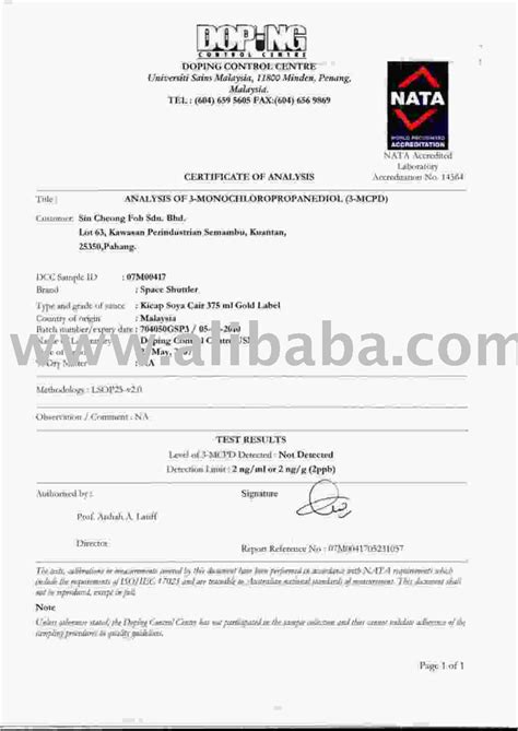 3 Mcpd Certificate Soy Sauce Malaysia Price Supplier 21food