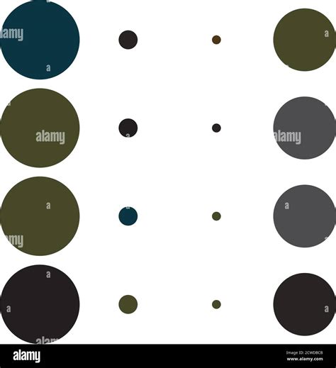 4x4 Circles Dots Variation Design Dotted Speckles Freckles Stock
