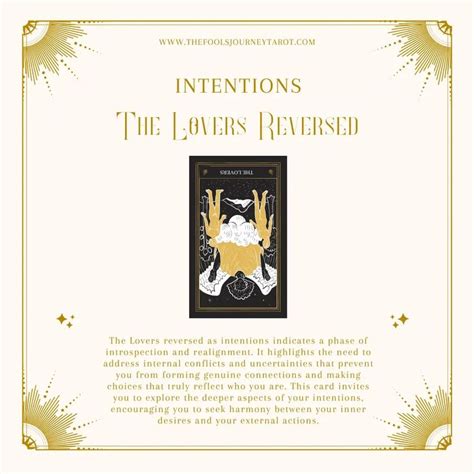 The Lovers As Intentions Towards You Upright Reversed The Fools