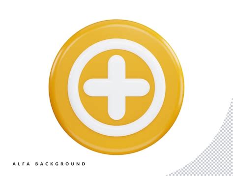Premium Psd Plus Sign With 3d Vector Icon Illustration