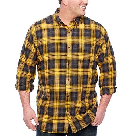 The Foundry Big And Tall Supply Co Long Sleeve Flannel Shirt Big And