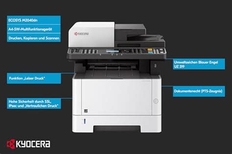 Kyocera ECOSYS M2040dn Monochrome Multifunctional Laser Printer Print