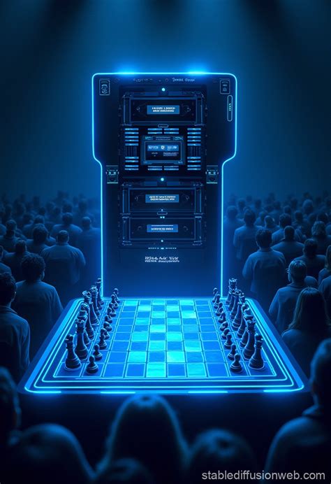 Showing Deep Blue Calculating Millions Of Moves Per Second The Color