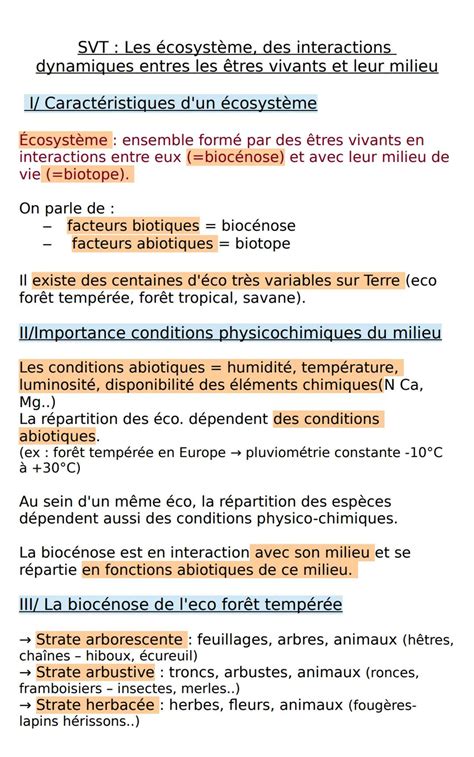 Explication Simple Les Interactions Entre Les êtres Vivants Et Leur Milieu Biotique Et