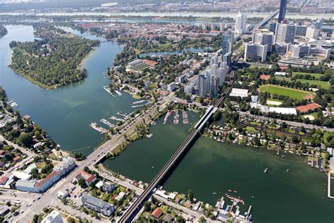 Donaustadt Wien Von Oben Stadt Wien