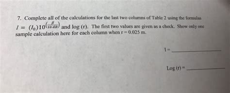 solved complete all of the calculations for the last two