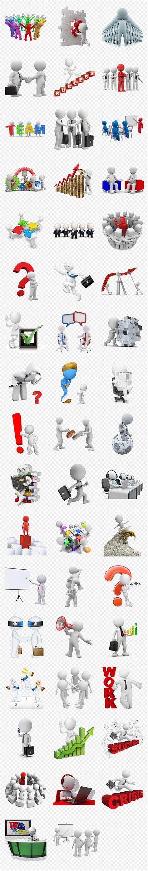 商务总结工作汇报立体3d小人ppt海报素材背景图片png